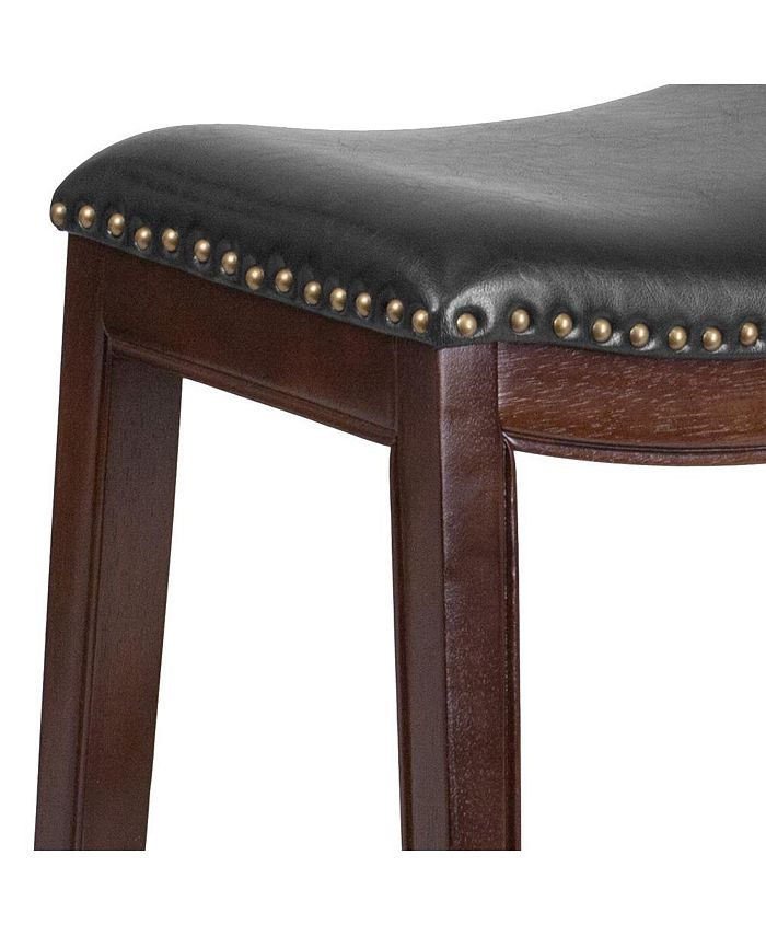 MERRICK LANE Abel 26'' Backless Saddle Style Counter Stool Traditional ...