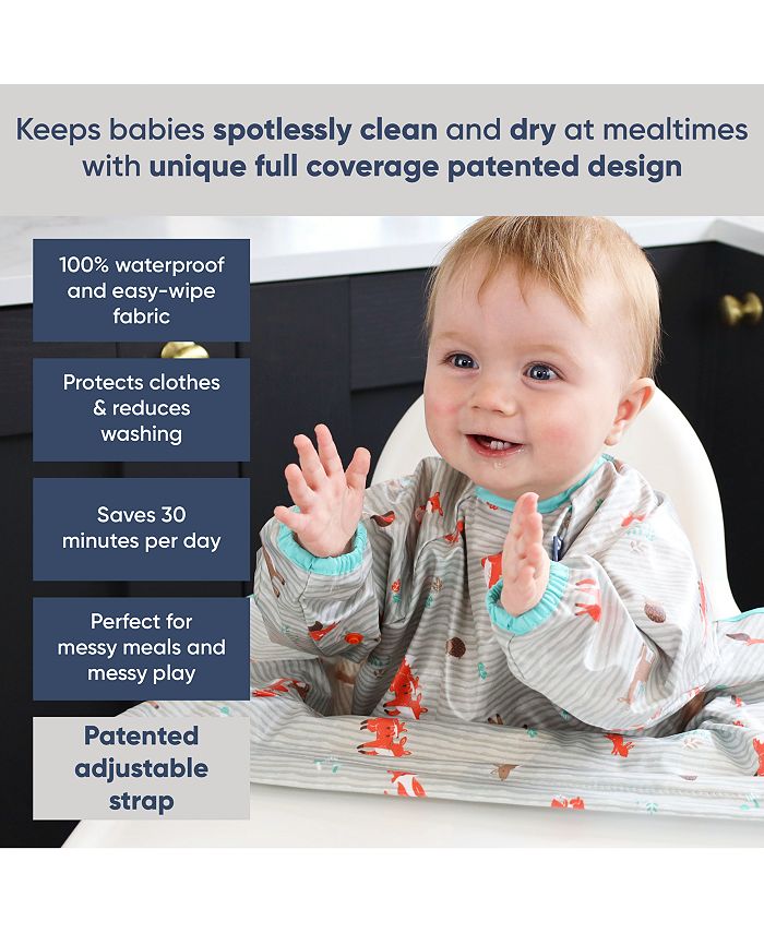 Bibado Long Sleeve Feeding Bibs ages 6-36 months Stain Free Clothing ...
