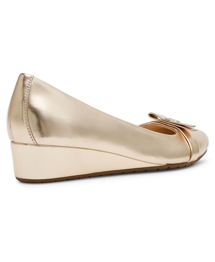 Anne Klein Women's Mesa Bow Detail Wedge Ballet Flats - Macy's
