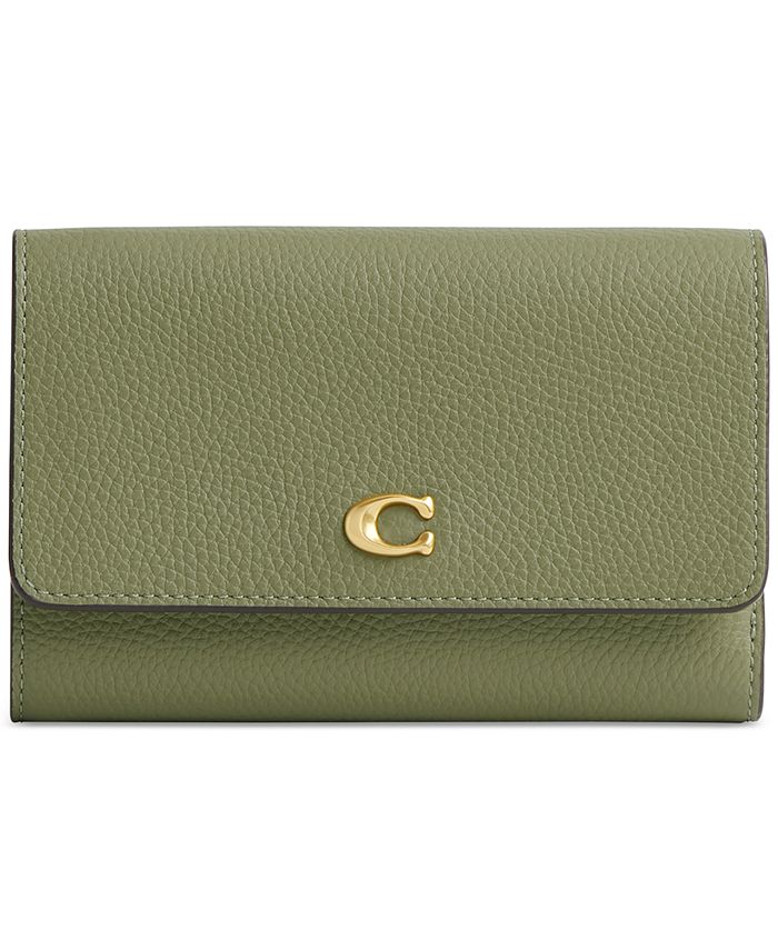 COACH Essential Medium Flap Leather Wallet - Macy's