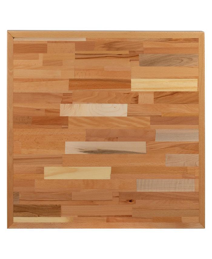 EMMA+OLIVER Square Butcher Block Style Table Top - Restaurant Table Top ...