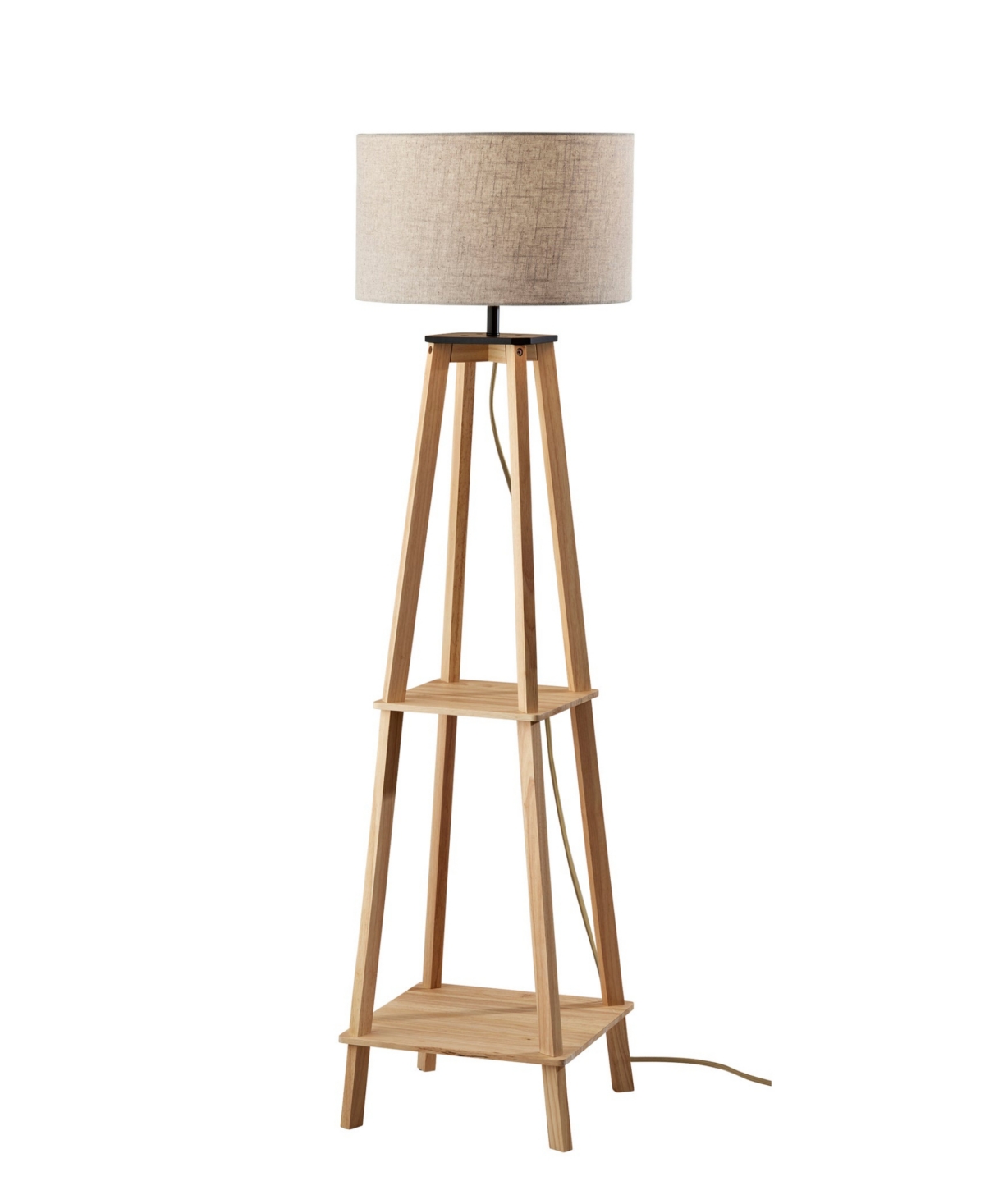 Click here for Adesso 59.75 Wood Kirby Shelf Floor Lamp - Natural... prices