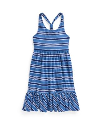 Polo Ralph Lauren Big Girls Striped Cotton Jersey Dress - Macy's