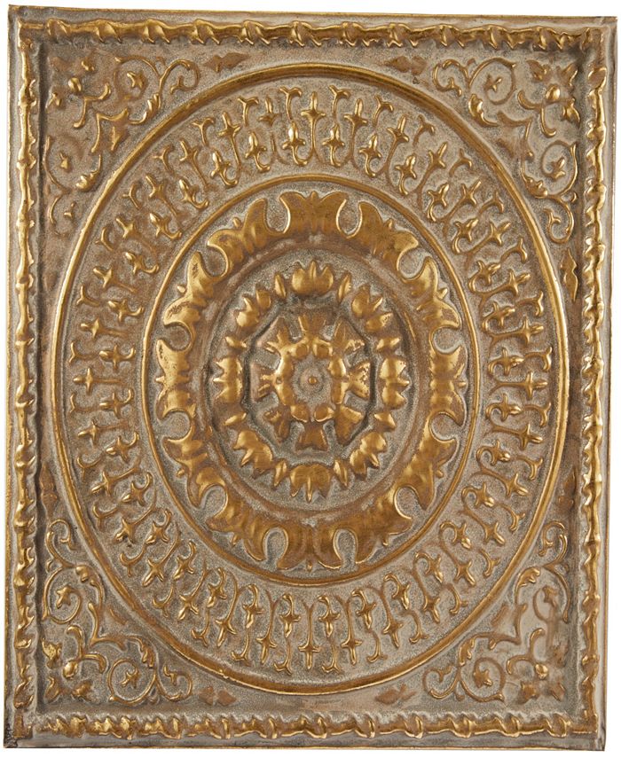 Rosemary Lane Gold Metal Scroll Wall Decor with Embossed Details, Set ...