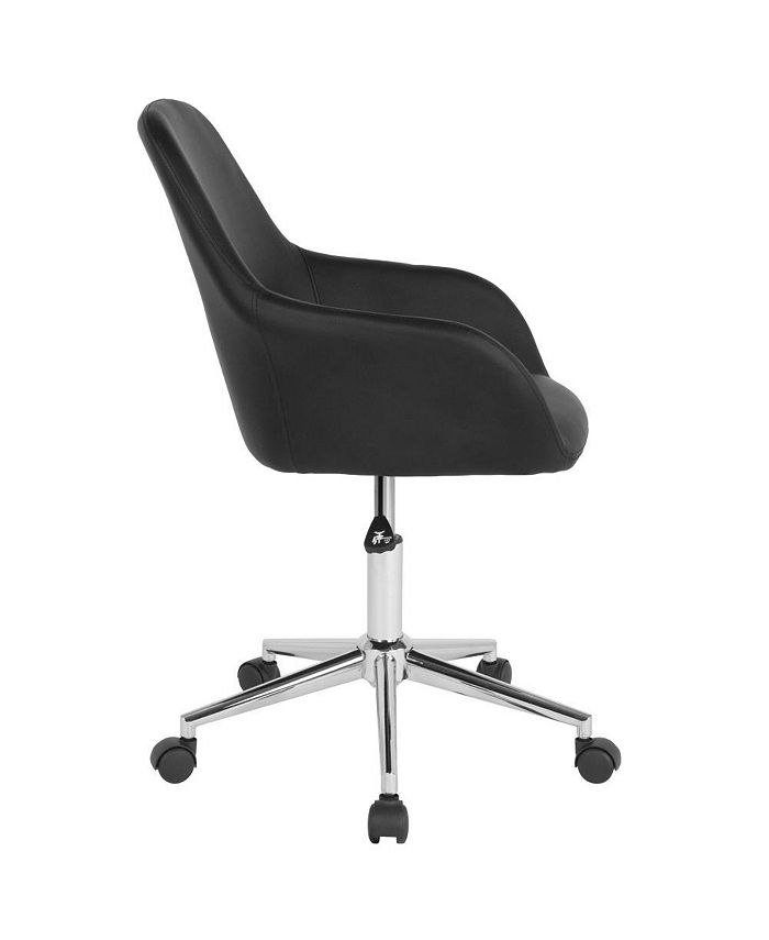 MERRICK LANE Roma Home Office Bucket Style Chair With 360 Degree ...