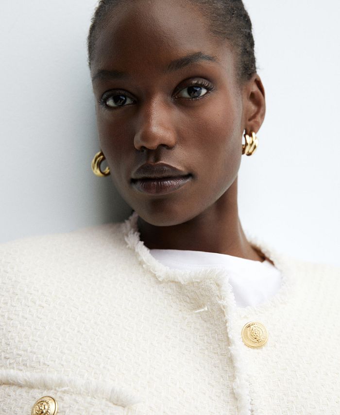 MANGO Women's Pocket Tweed Jacket - Macy's