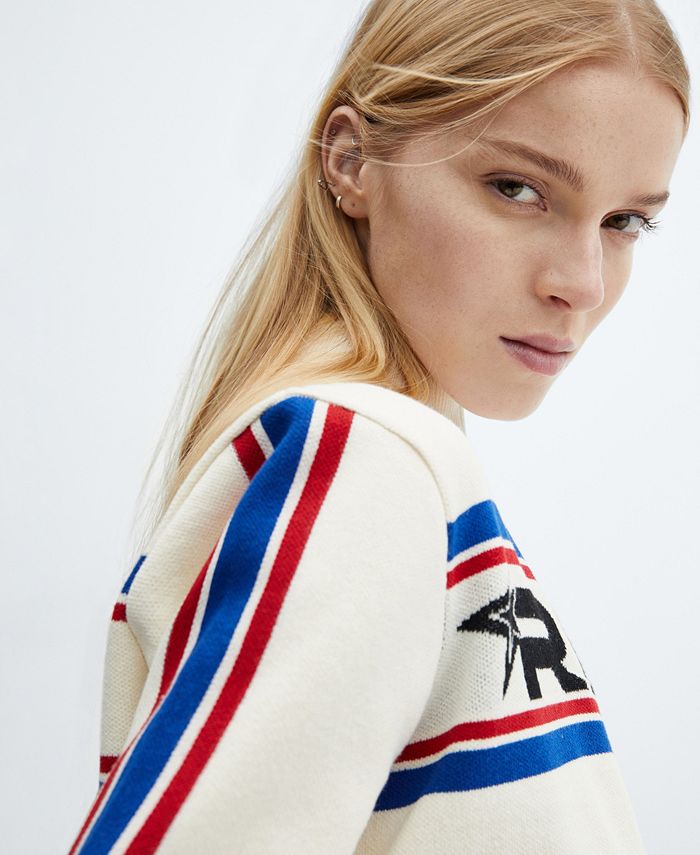 MANGO Women's Zipper Crop Cardigan - Macy's