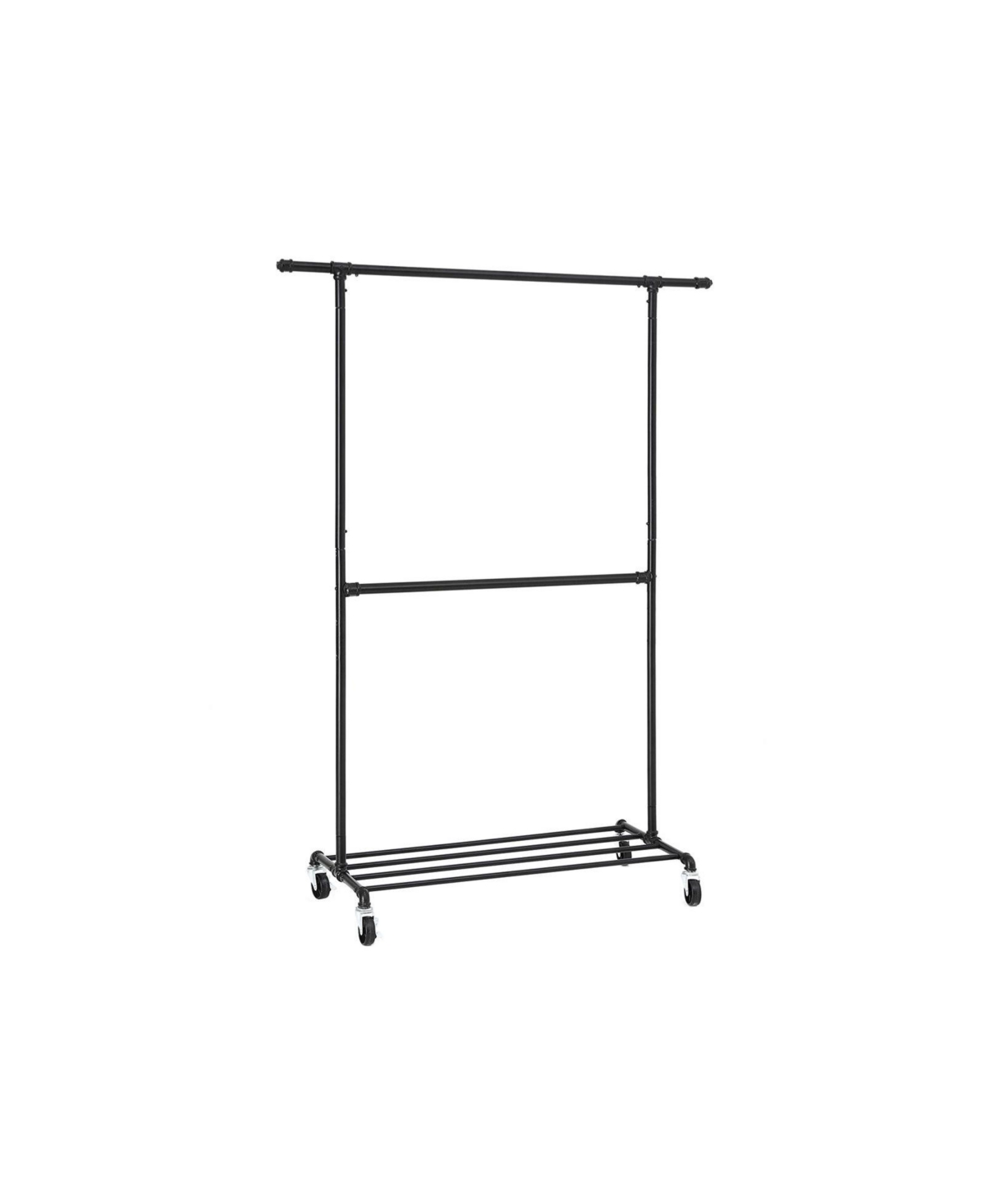 Click here for Slickblue Double Hanging Rod Metal Clothing Rack... prices