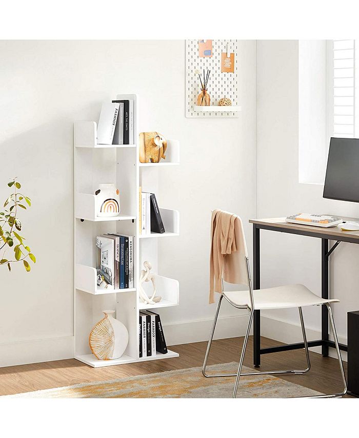 Slickblue Bookcase, Tree-shaped Bookshelf With Storage Shelves, Rounded ...