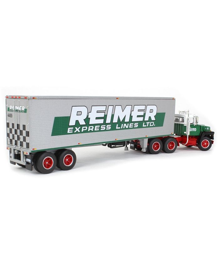 First Gear 1/64 Green Red Ford LN9000 w/ 40' Dry Goods Trailer Reimer ...