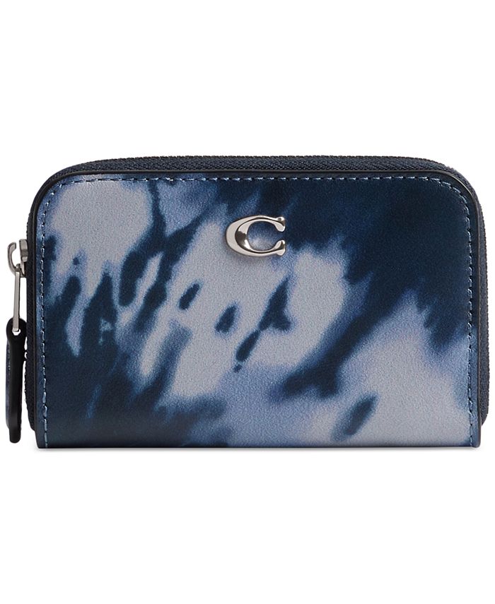 COACH Small Zip-Around Tie-Dye Leather Case Wallet - Macy's