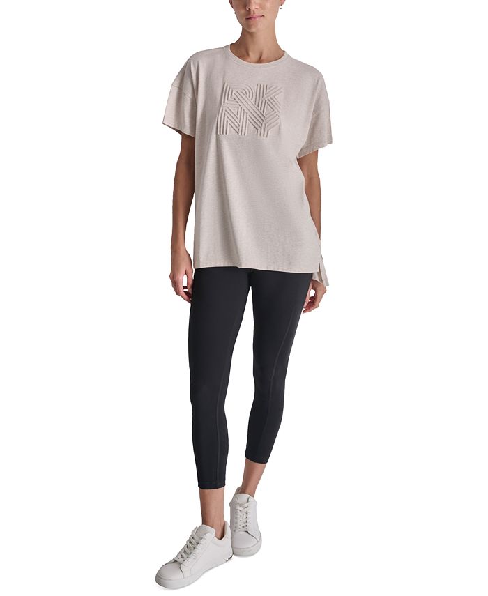 DKNY Women's Cotton Embossed Logo High-Low T-Shirt - Macy's