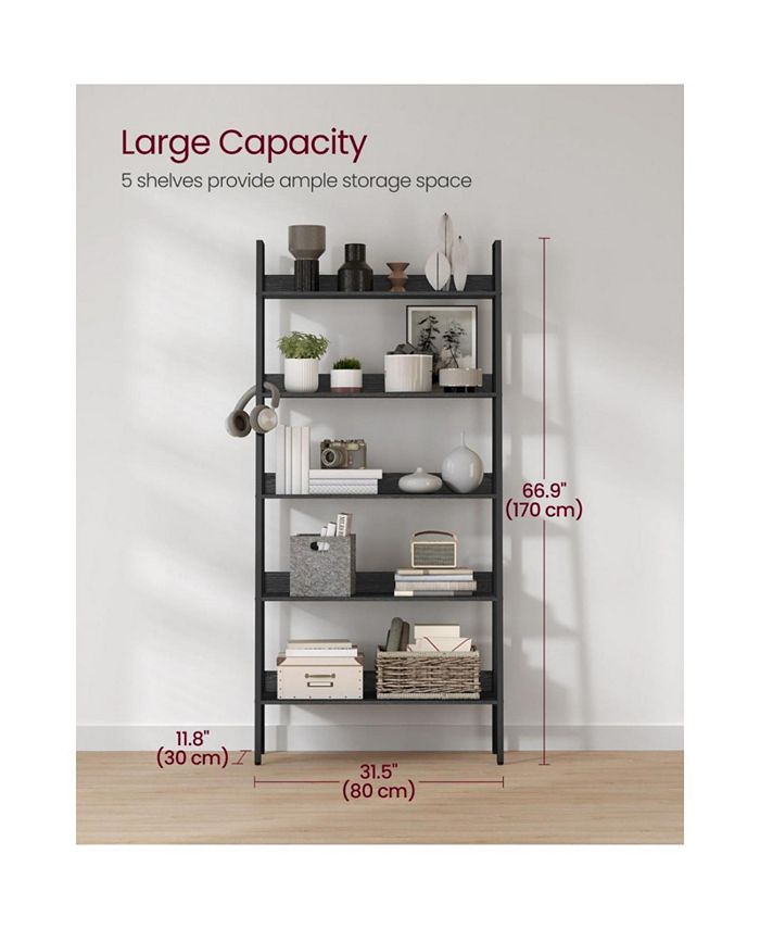 Slickblue Industrial Slim Ladder Shelves With Metal Frame, Freestanding ...