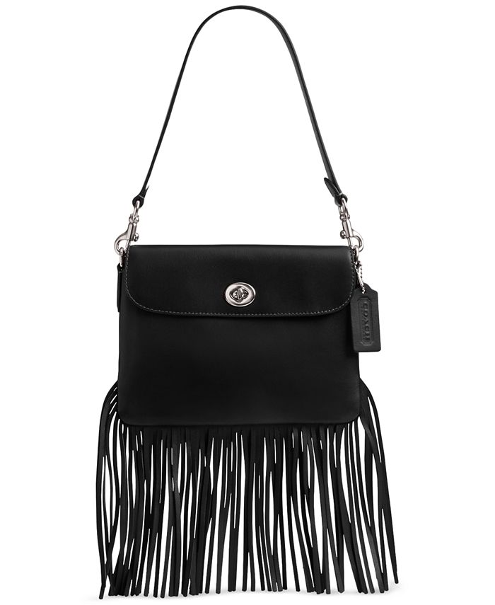 COACH Leather 1964 Fringe Crossbody - Macy's