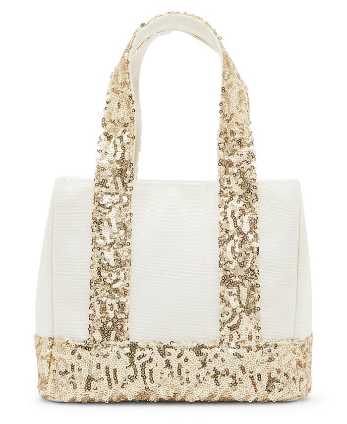 Madden Girl Kenzie Canvas Mini Tote with Sequins - Macy's