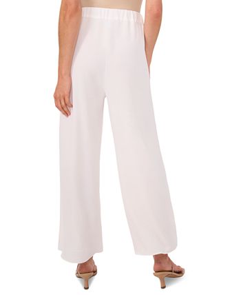 CeCe Women's Overlap Tie Front Wide Leg Soft Pants - Macy's