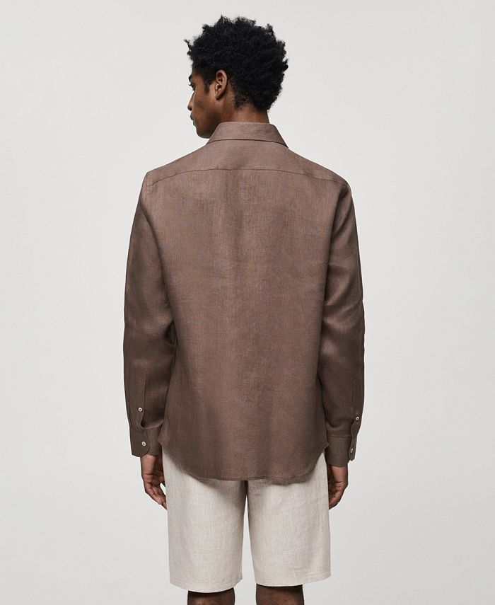 MANGO Men's 100% Linen Shirt - Macy's