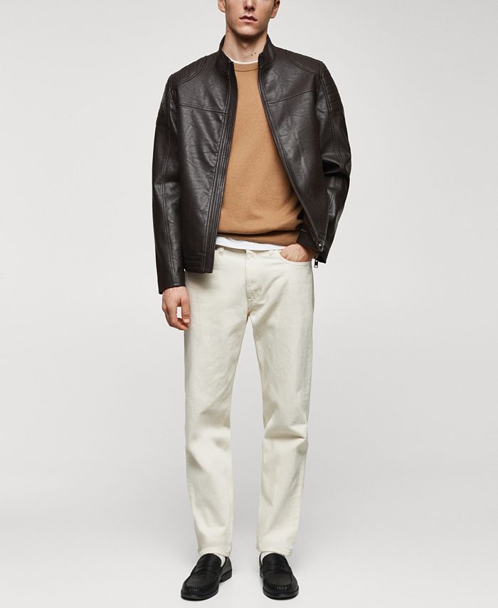 MANGO Men's Nappa Leather-Effect Jacket - Macy's