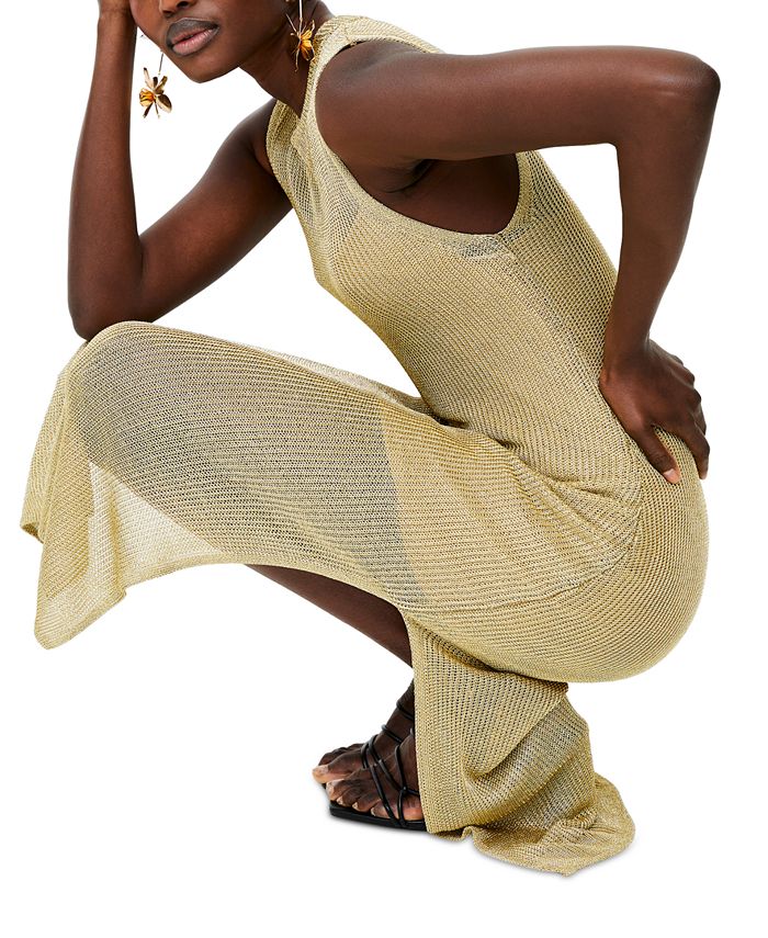 French Connection Women's Jada Metallic Midi Dress - Macy's