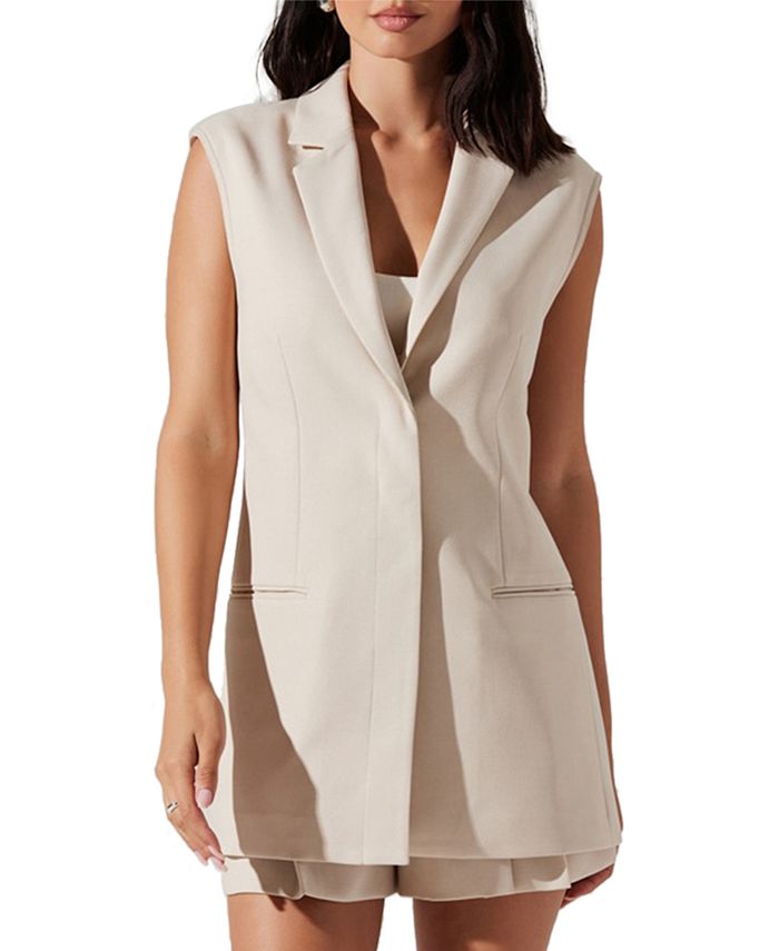 ASTR the Label Women's Jordis Notched Collar Vest - Macy's