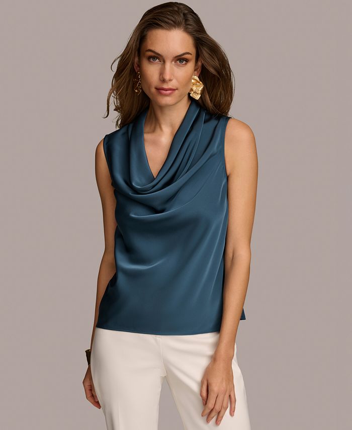 Donna Karan New York Donna Karan Women's Cowl Neck Tank - Macy's