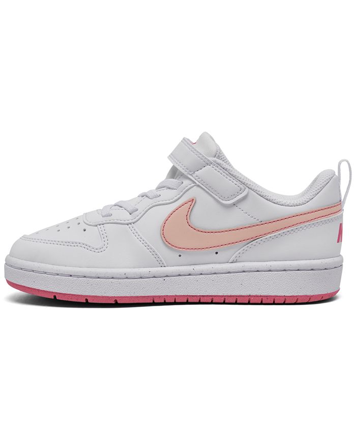 Nike Little Girls' Court Borough Low Recraft Fastening Strap Casual ...