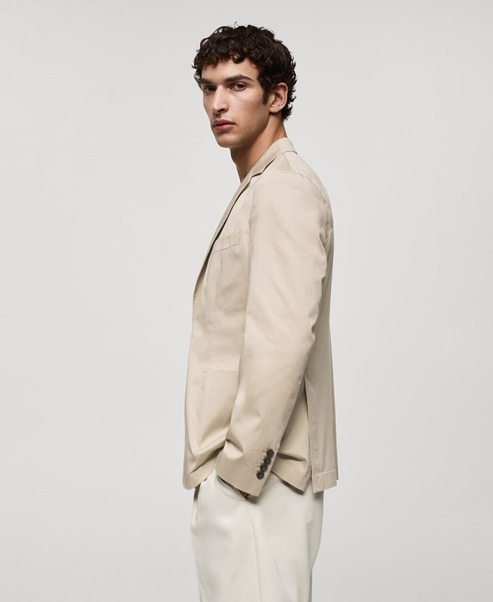 MANGO Men's Slim Fit Cotton Blazer - Macy's