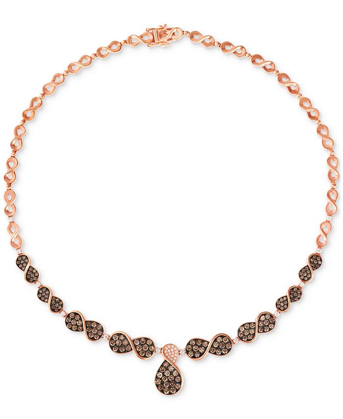 Le Vian Chocolate Diamond & Vanilla Diamond 17" Statement Necklace (5-3 ...