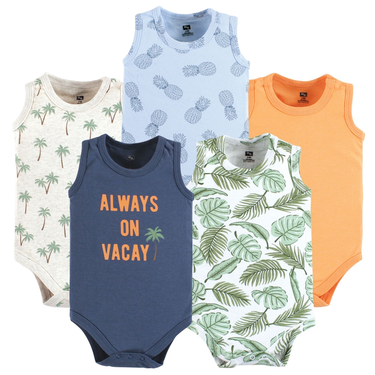 Click here for Hudson Baby Baby Boys Hudson Cotton Tank-Style Bod... prices