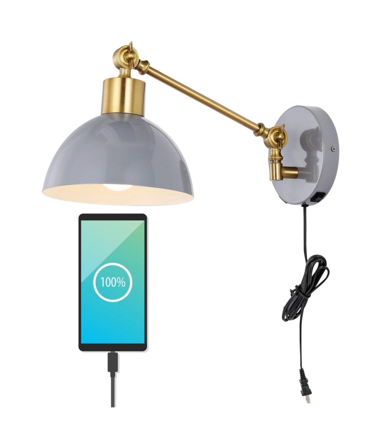 Click here for Jonathan Y Lisa Swing Arm Modern Midcentury Iron U... prices