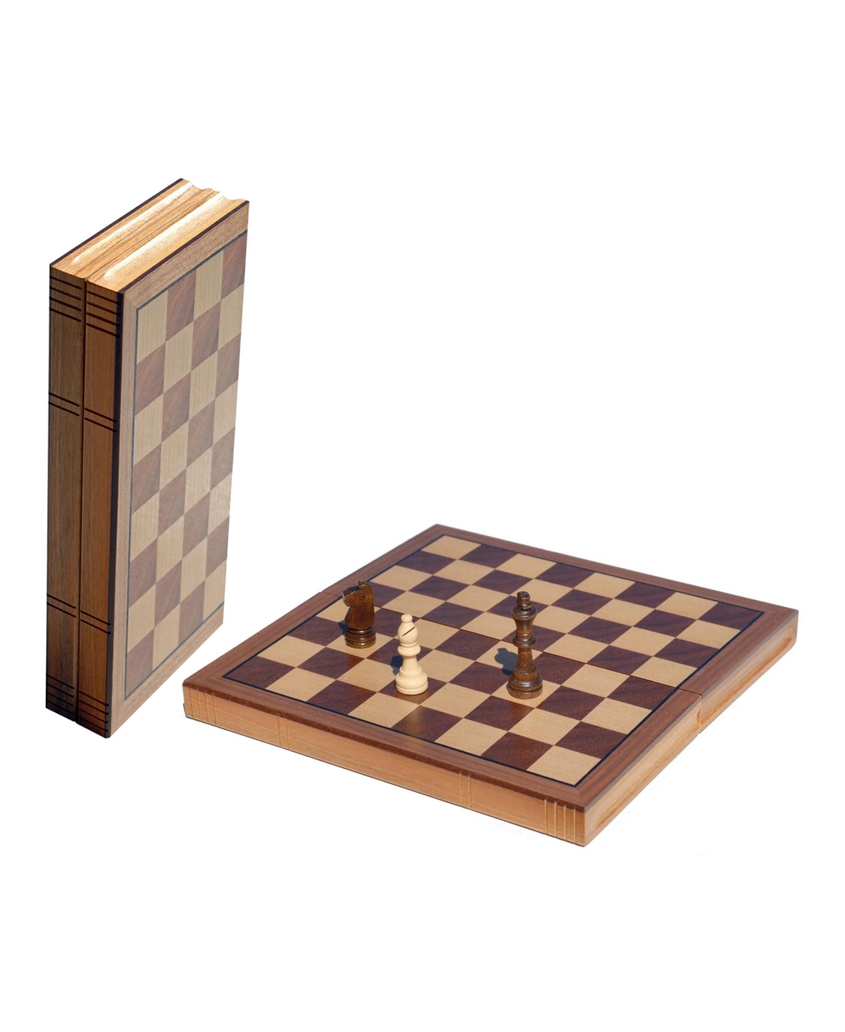 Click here for We Games Book Style Folding Chess Set  Oak Wood Bo... prices