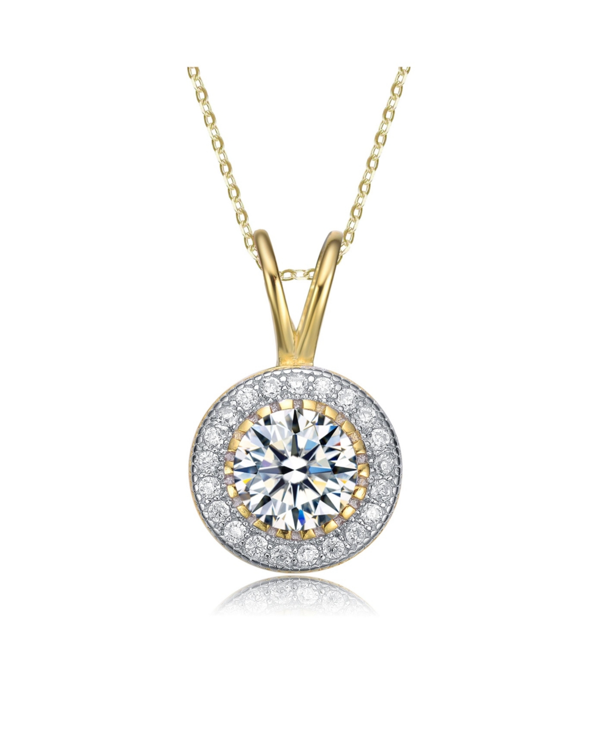 Click here for Classy Clear Cubic Zirconia Round Solitaire Pendan... prices