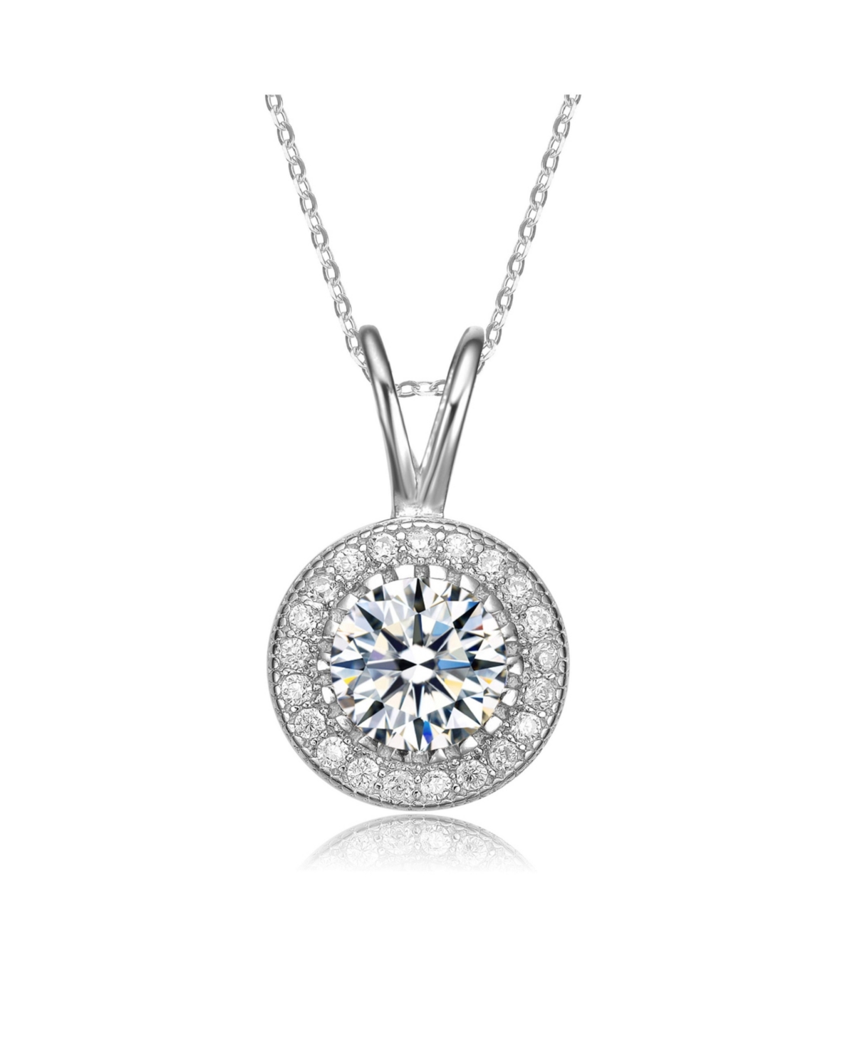 Click here for Classy Clear Cubic Zirconia Round Solitaire Pendan... prices
