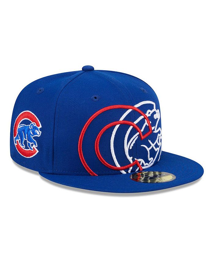 New Era Men's Royal Chicago Cubs Game Day Overlap 59FIFTY Fitted Hat ...