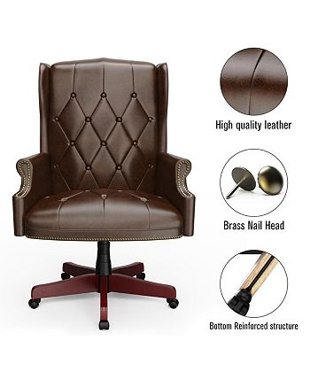 Simplie Fun 330Lbs Executive Office Chair, Ergonomic Design High Back ...