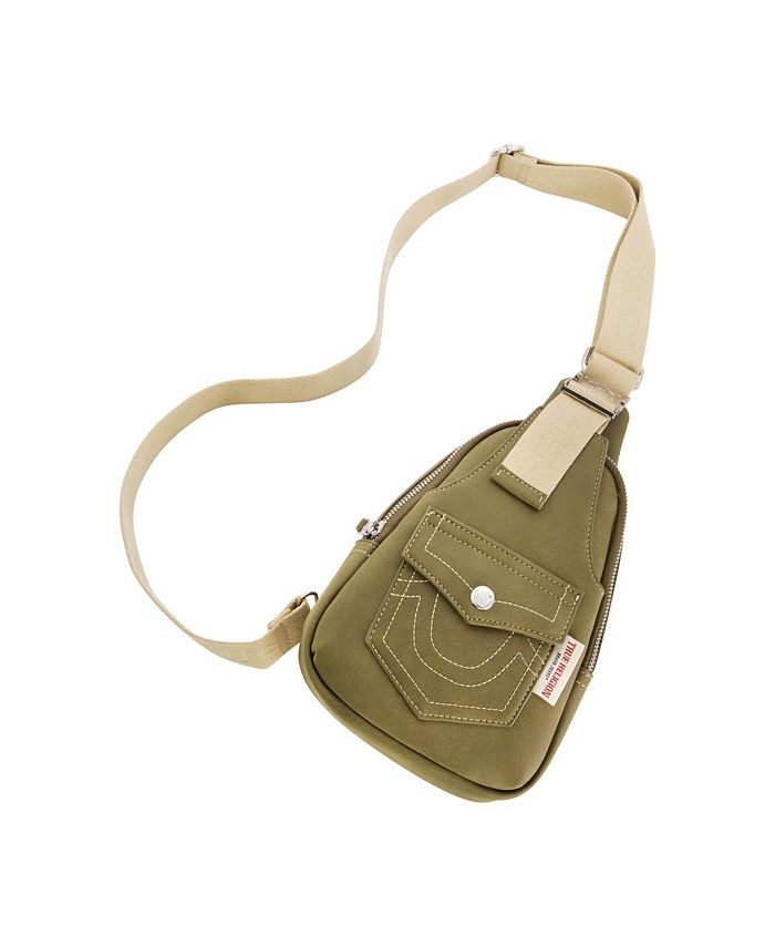 True Religion Suede Sling with Horseshoe Front pocket - Macy's