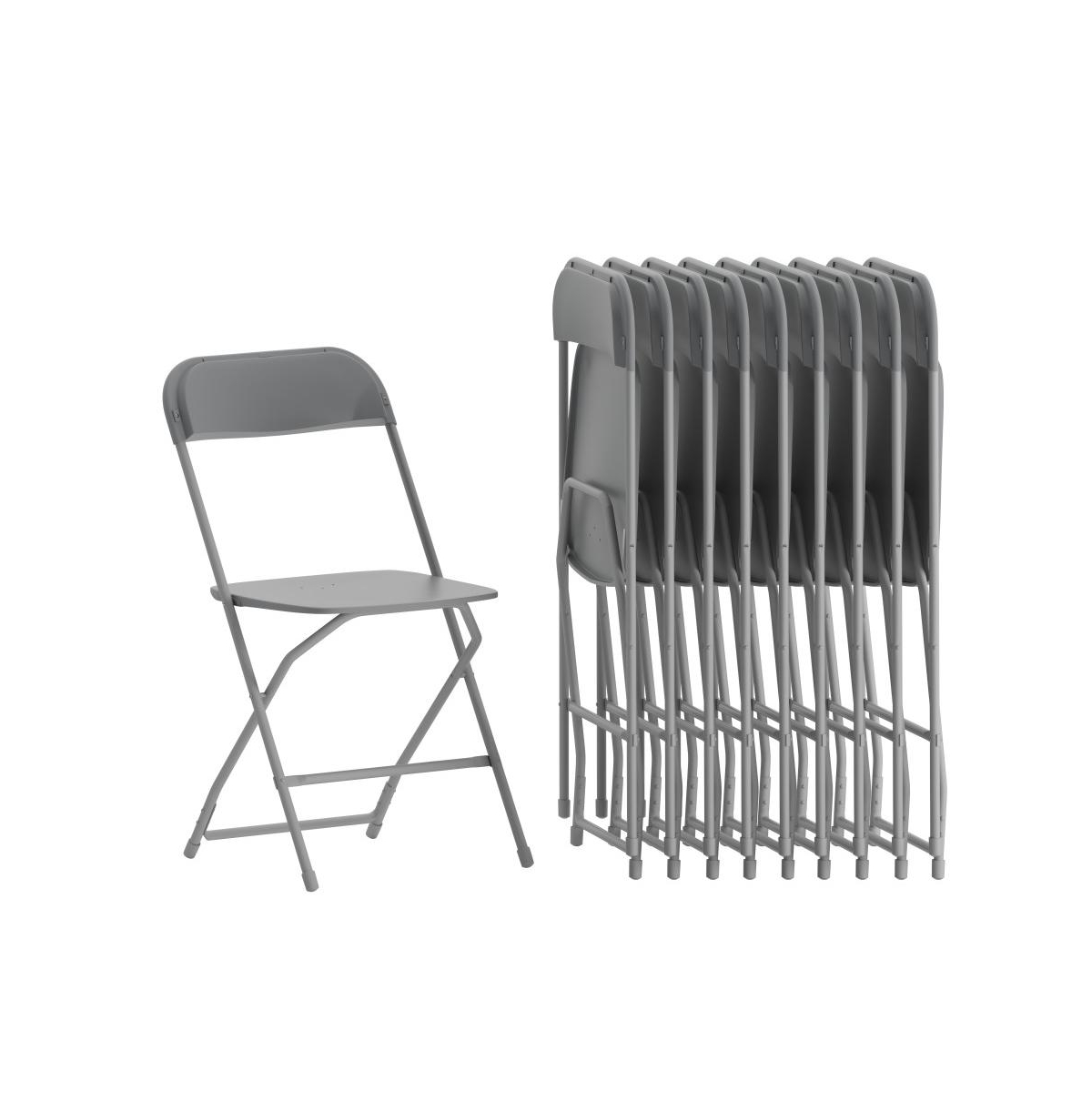 Click here for Set Of 10 Stackable Folding Plastic Chairs - 650 L... prices