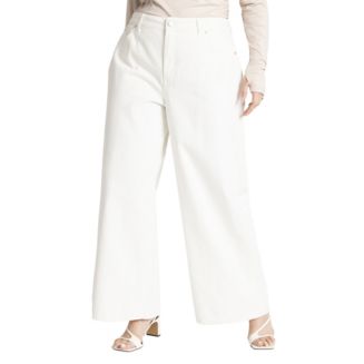 ELOQUII Plus Size The Yvette Rigid Wide Leg Jean - Macy's