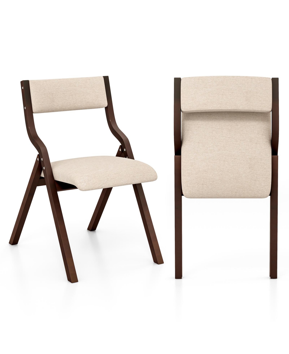 Click here for Sugift Set of 2 Wooden Folding Dining Chair with L... prices