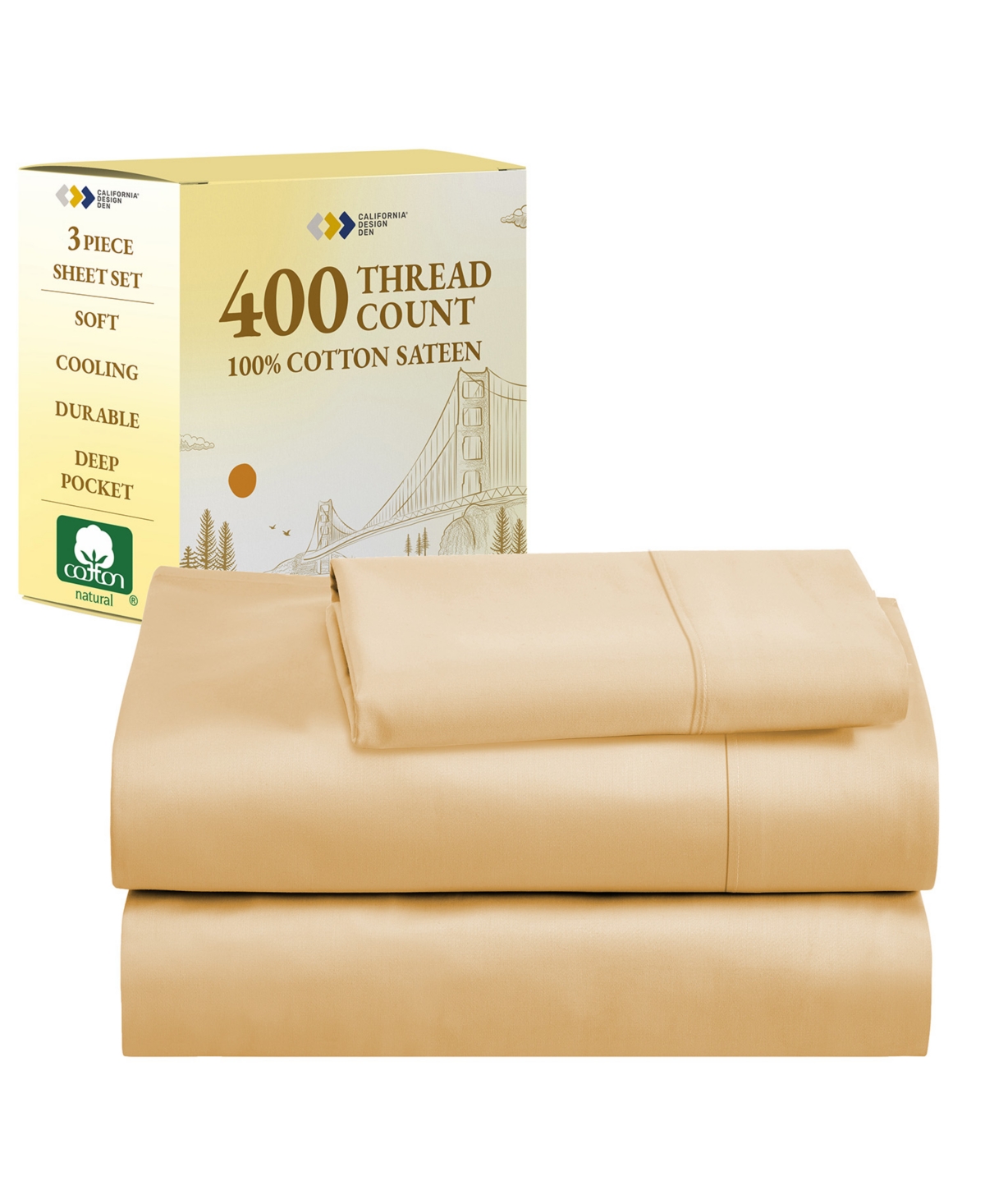 Click here for Soft Cotton Sheet Set - 400 Thread Count 100 Cotto... prices