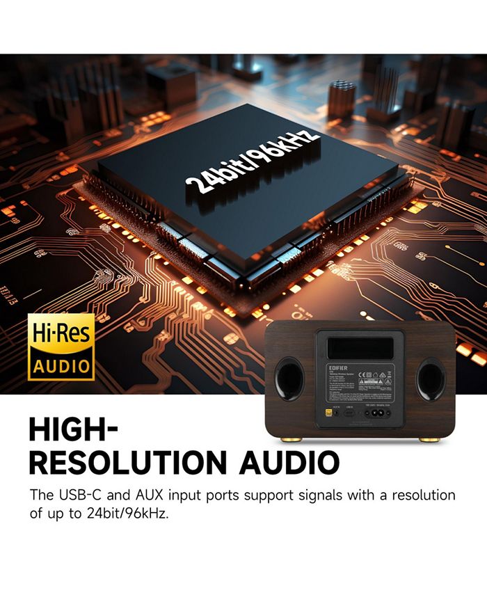 Edifier D32 Tabletop Bluetooth Speakers, Portable Retro Wireless ...