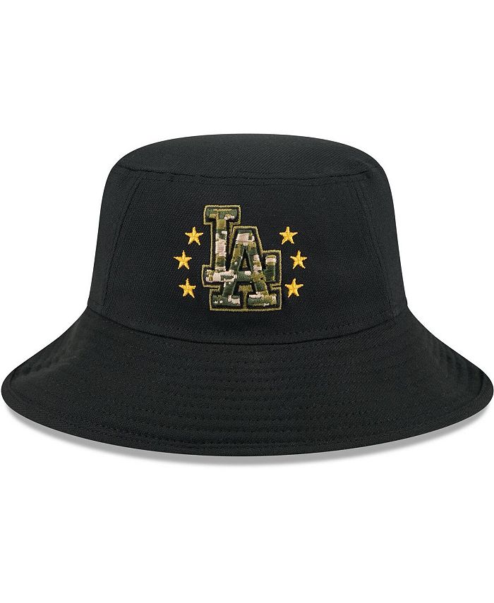 New Era Men's Black Los Angeles Dodgers 2024 Armed Forces Day Bucket ...