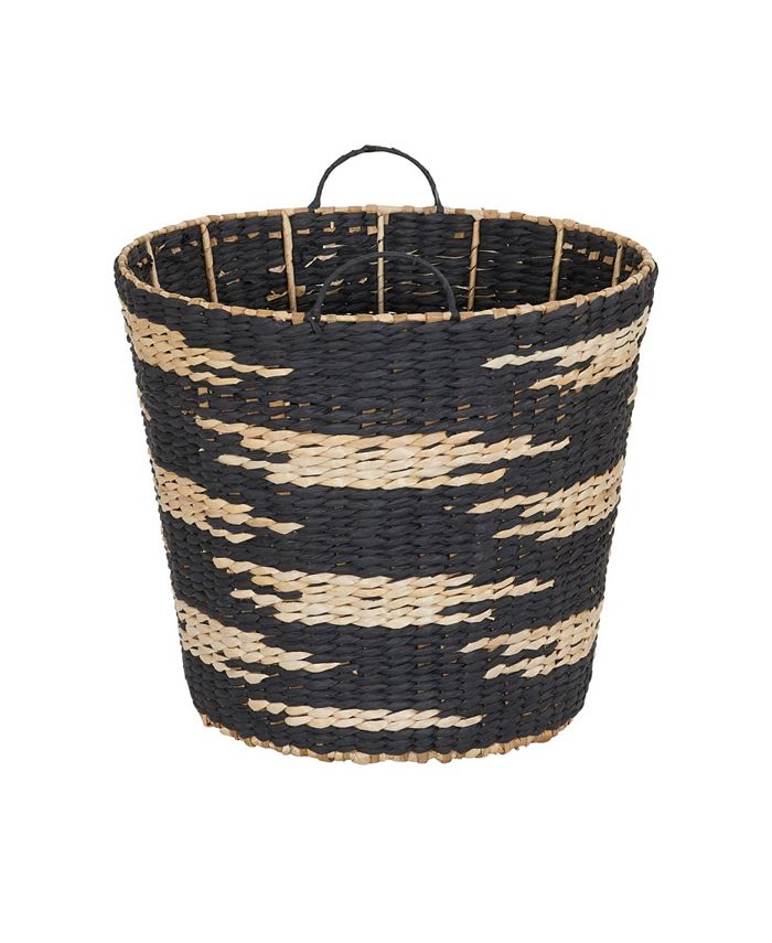 Household Essentials Tapered Woven Basket Large Decorative Basket with ...