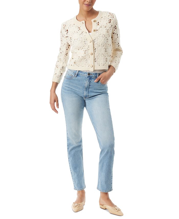 Sam Edelman Women's Ramona Cotton Open-Knit Jacket - Macy's