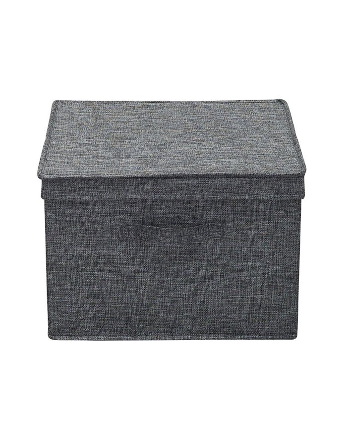 Household Essentials Square Storage Box with Lid - Macy's