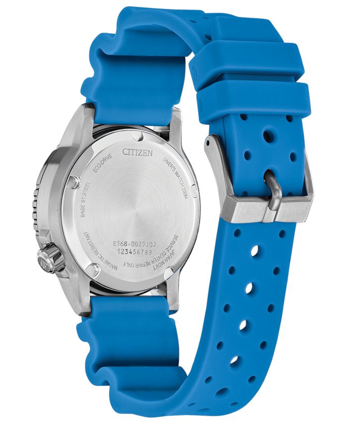 Citizen Eco-Drive Unisex Promaster Dive Blue Strap Watch 37mm - Macy's