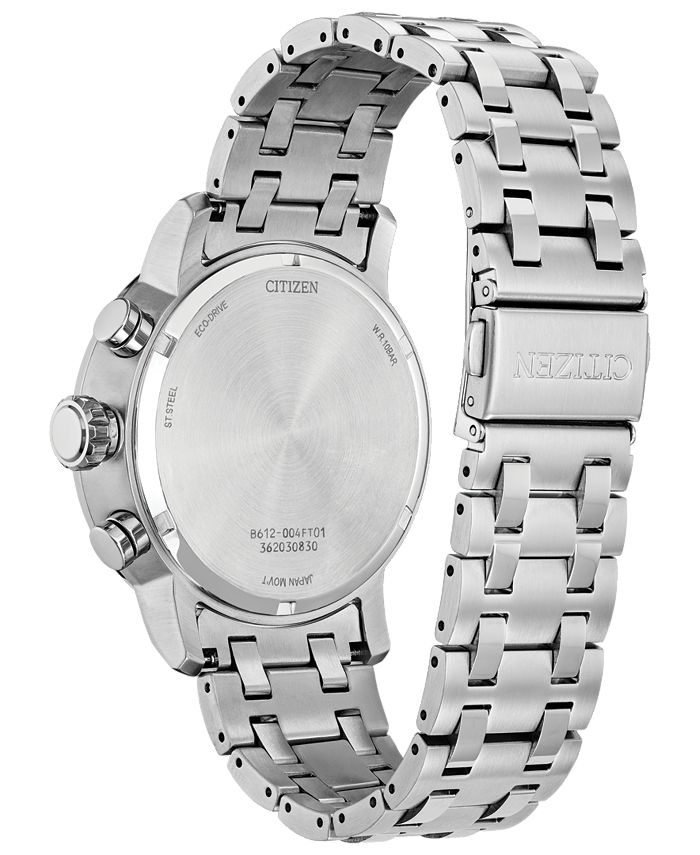 Citizen Eco-Drive Men's Chronograph Weekender Stainless Steel Bracelet ...
