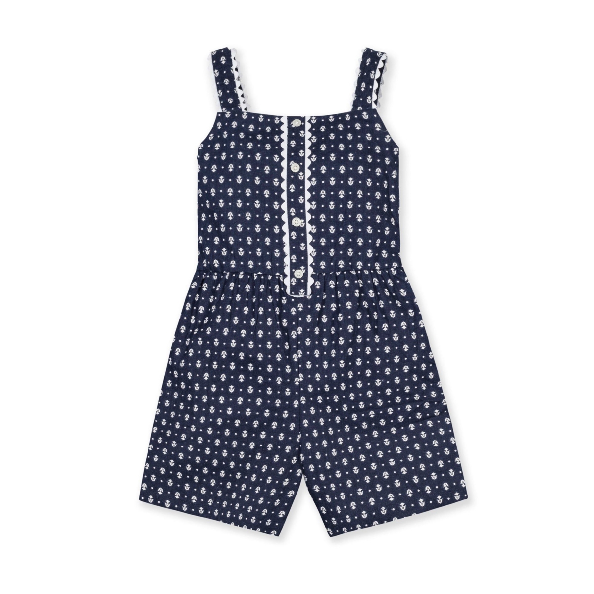 Click here for Hope & Henry Girls Scallop Trim Button Front Linen... prices