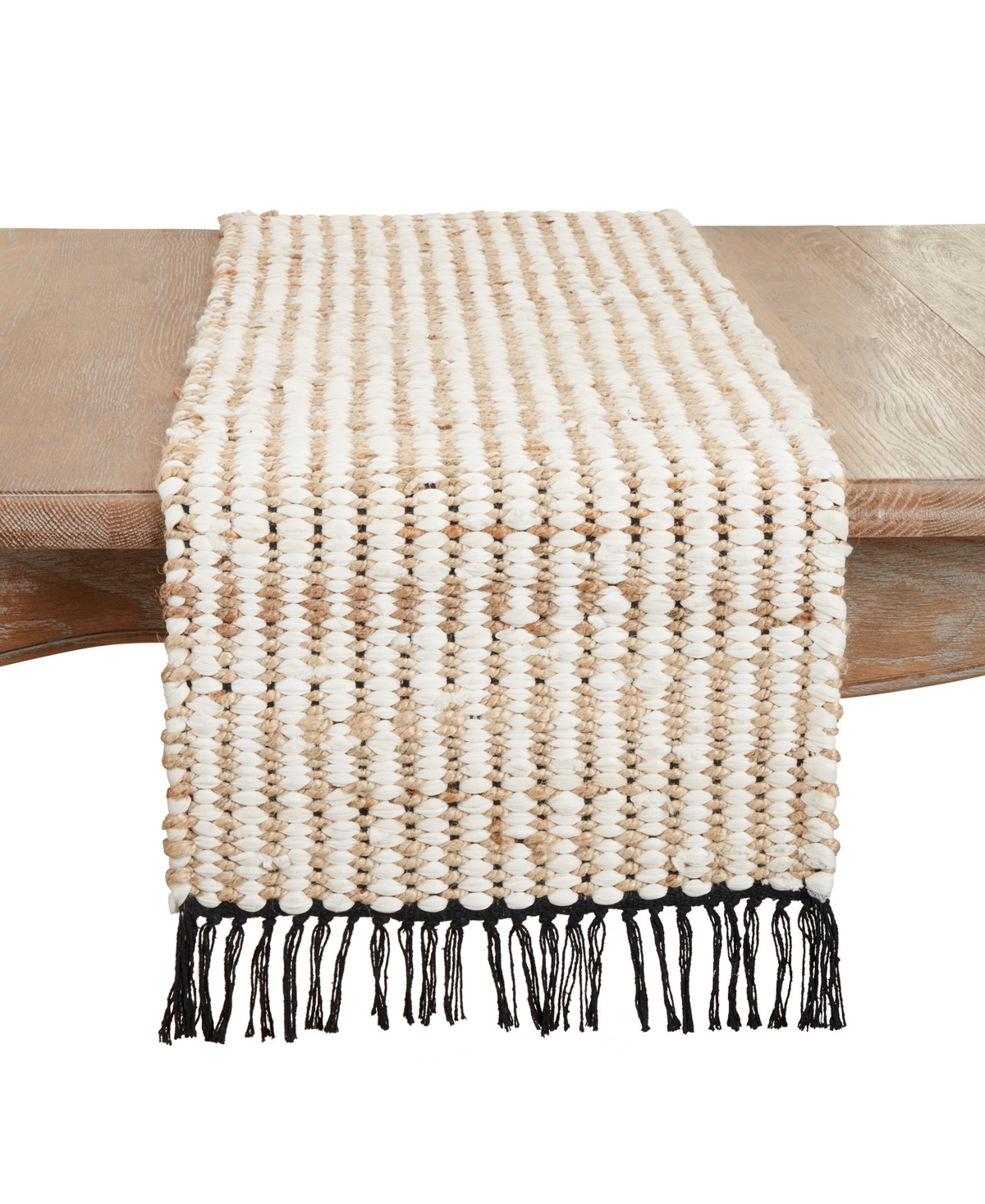 Click here for Saro Lifestyle Chunky Chindi Fringed Table Runner... prices