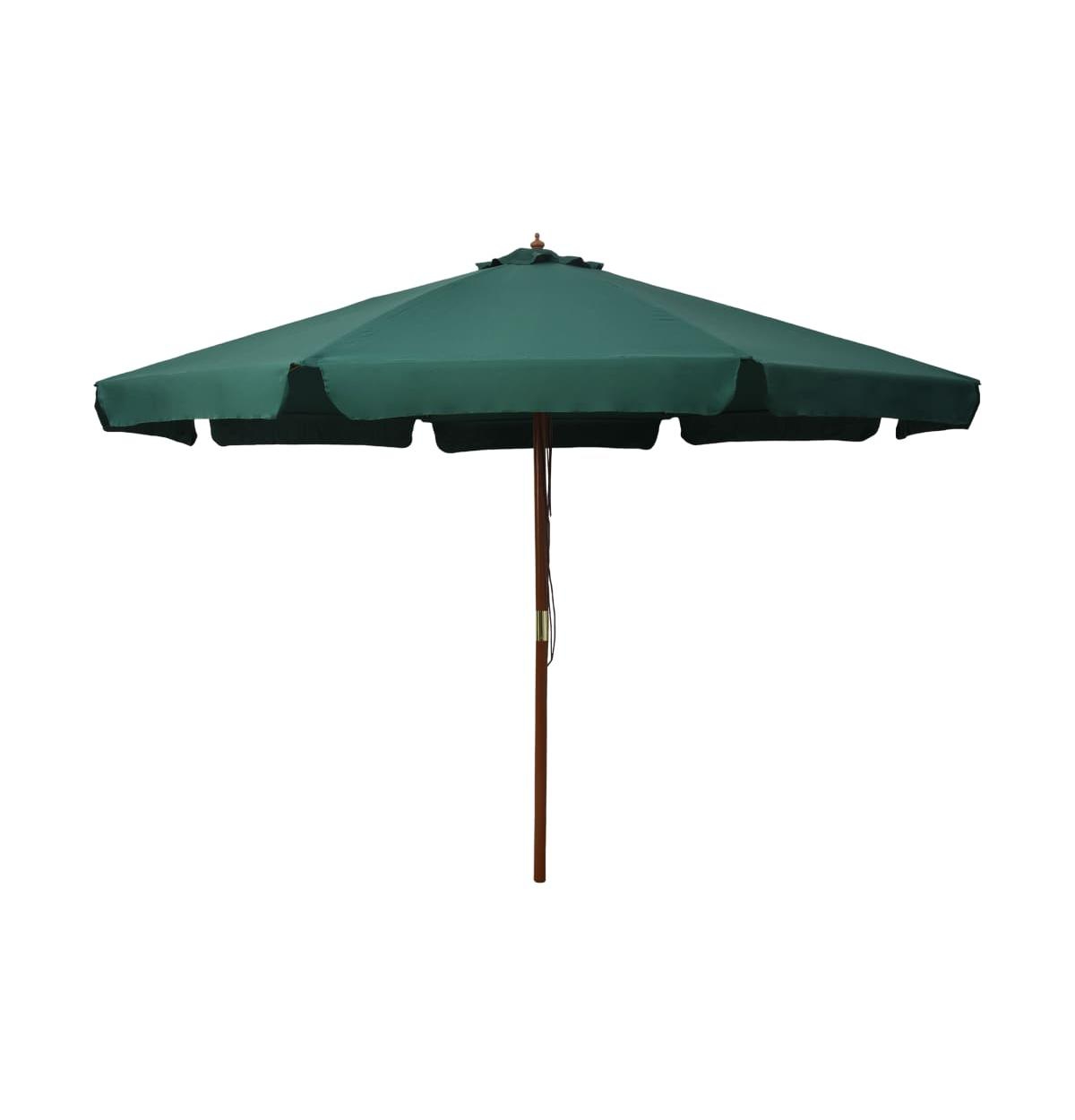 Click here for Garden Parasol with Wooden Pole 129.9 Green - Gree... prices
